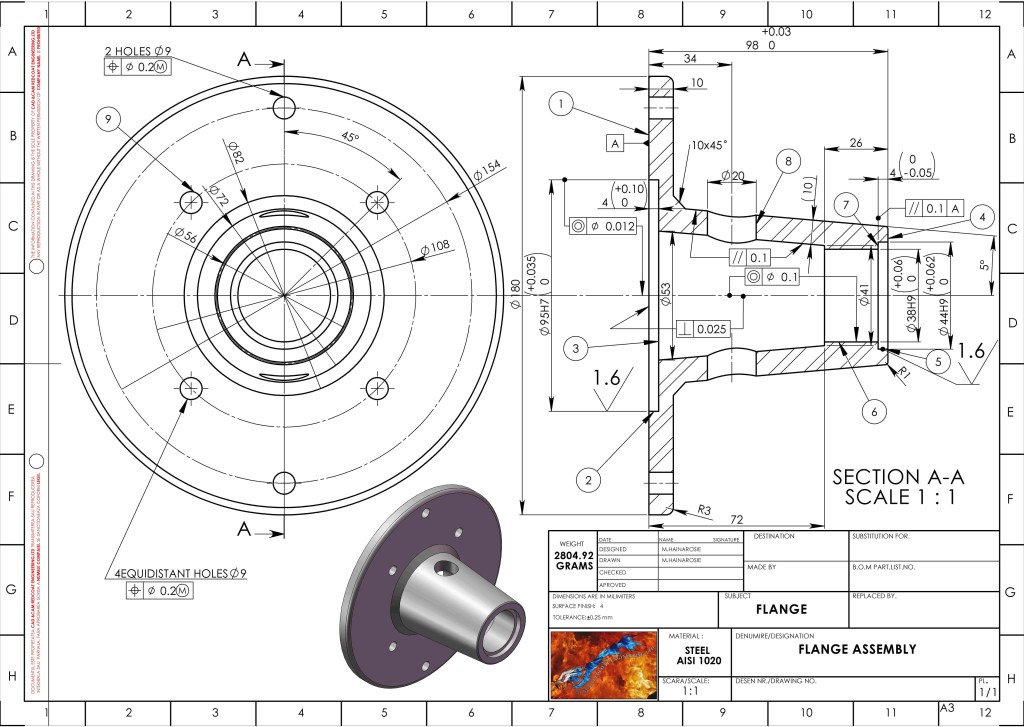 FLANGE DESIGN | Adrian Hainarosie C.A.D. Mechanical Designer & C.A.M ...